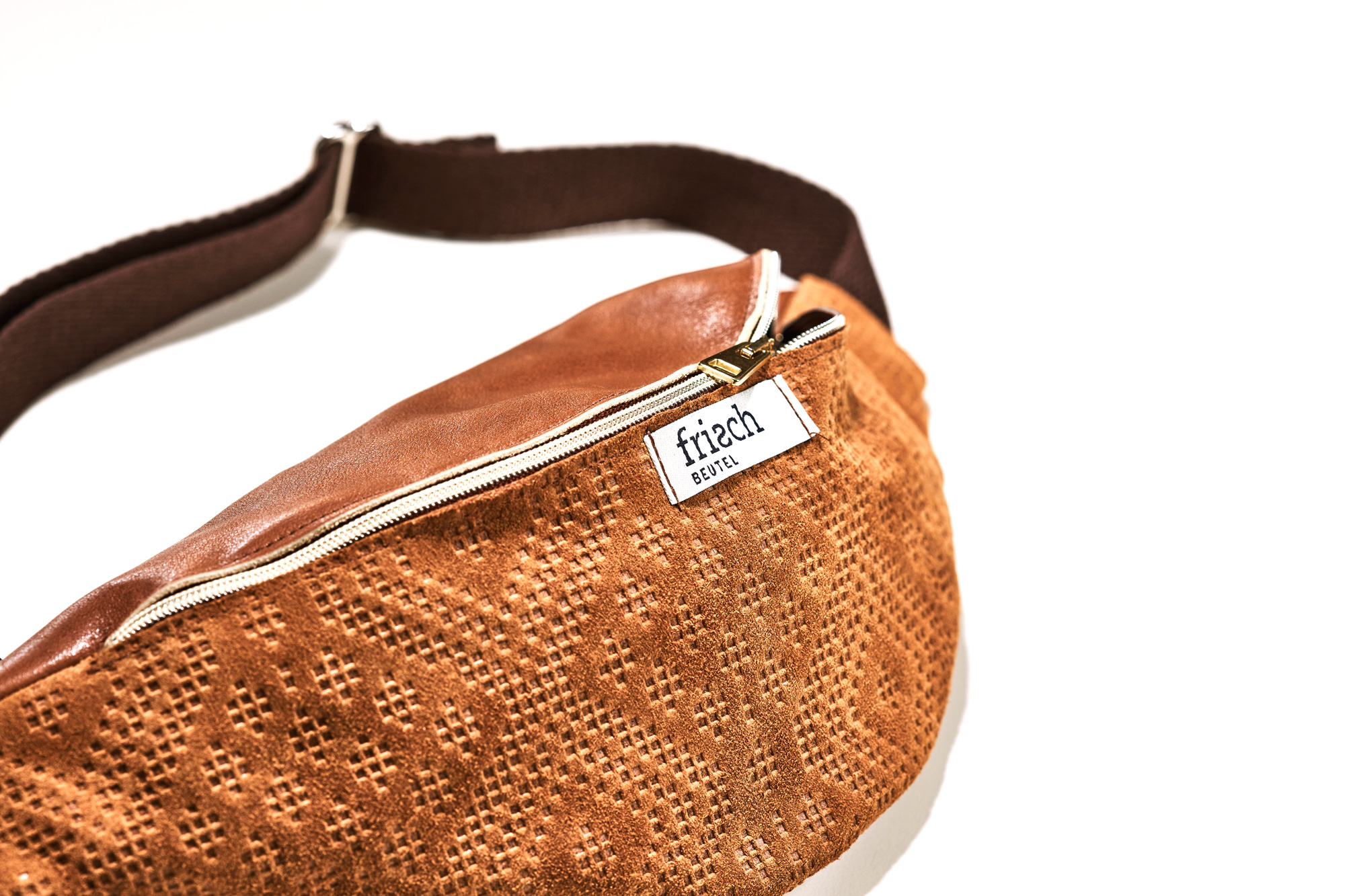 Bauchtasche BOHO - frisch Beutel - Hipbag braun mit Muster